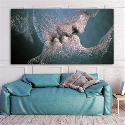 Black Canvas Painting Abstract Home Bedroom Decoration Wall