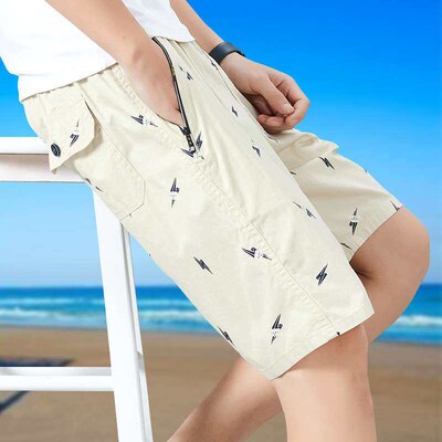 Mens Large Pants Outer Wear Loose 100 Cotton Summer Beach P