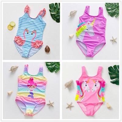1~10Y Toddler Baby Girls Swimsuit one piece Children Swimwea