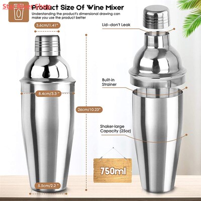 Bartender Kit, Boston Cocktail Shaker Set With Acrylic Stand