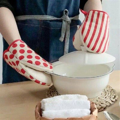 Oven mitts Japanese anti-hot hand gloves Household
