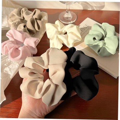 3/5/Pcs Silk Scrunchies Print Leopard Scrunchie Set Elastic