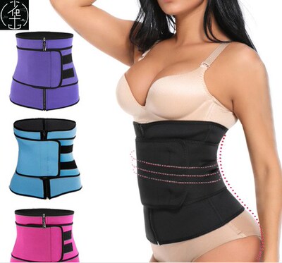 Plus Size Waist Trainer Corset Sport Girdle Double Belt Faja