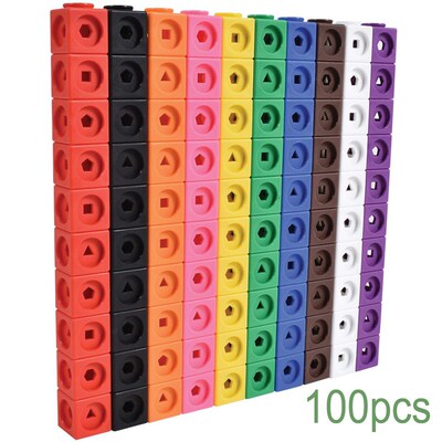 100pcs Numberblocks Multilink Linking Counting Cubes Snap