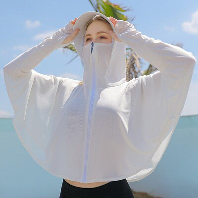 Summer 2025 Womens Ice Silk UV Protection Shawl Thin Breatha
