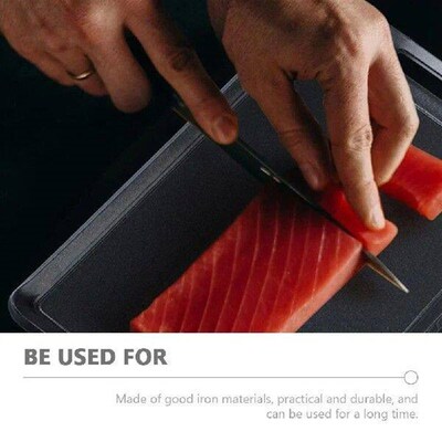 1pc Barbecue Pan Iron Barbecue Plate Barbecue Tray Stovetop