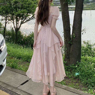 Summer New Style Drunken Sweet Tea Elegant Nice Frenc Square