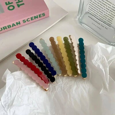 2pcs/set Cute Bobby Pins Acetate Hair Clip Side Pin Colorful