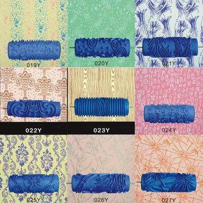 DIY painter Paint Roller Sleeve Wall Texture Stencil Brush P