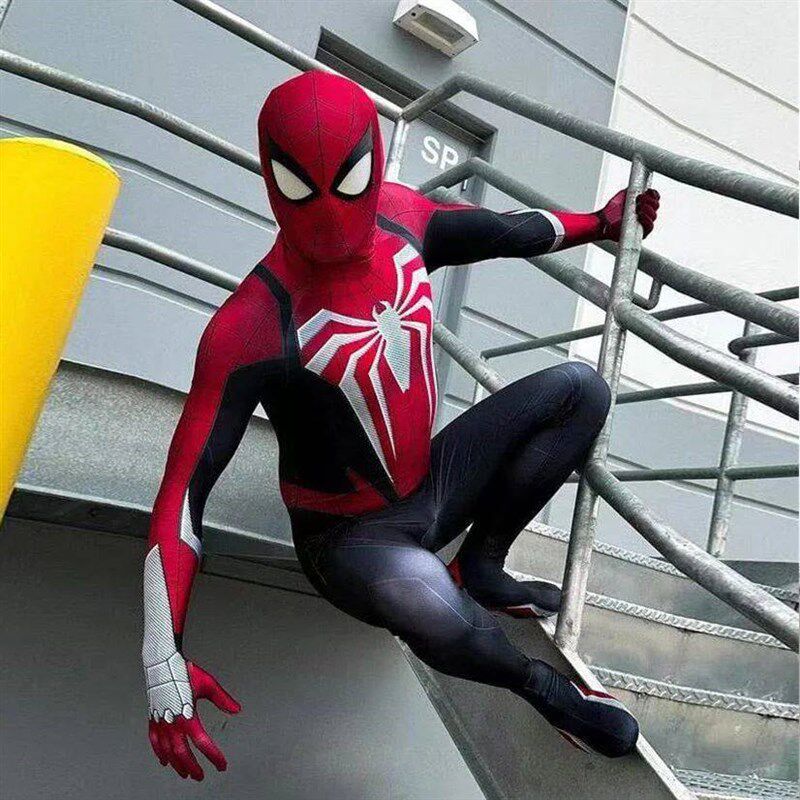 Black PS5 Advanced Spiderman Costume Cosplay 3D Printed Span