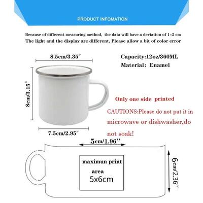 Best Nurse French Printed Enamel Mugs Coffee Cups Drink Wine