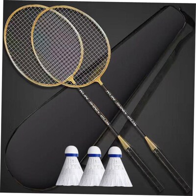 Set of 2 badminton rackets羽毛球拍2只装 成人合金分体娱乐练习