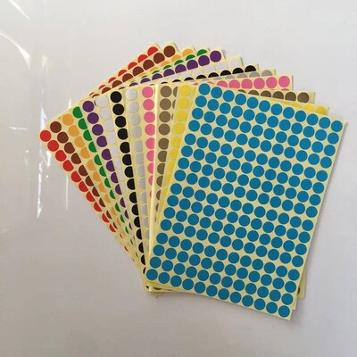 Round Coding Dot Labels Self Adhesive ers Office School Supp