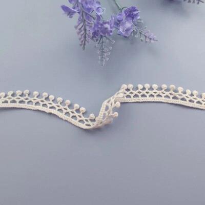 2/5 Yards 15mm Wide Cotton Tassel Lace Cotton Embroidery Rib