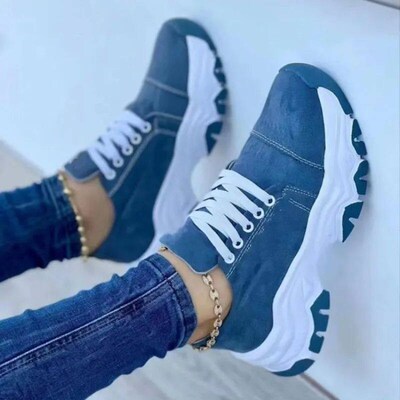 Women Vulcanized Shoes Platform Shoes for Women 2023 Solid C