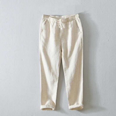 Summer Mens Simple Solid Color Straight Leg Pants Mens Tet