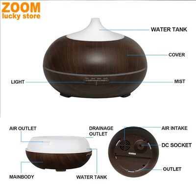 500ml air essential oil diffuser aroma vaporizer humidifier