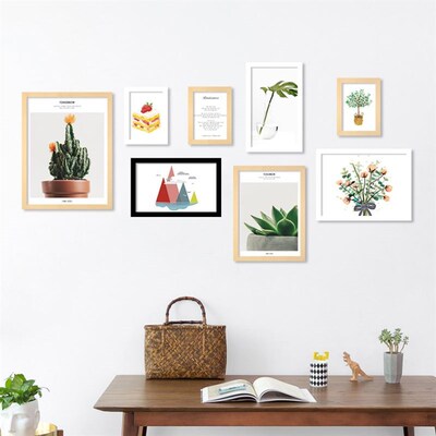 Nordic simple wooden photo frame square picture frames 相框