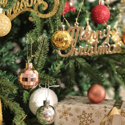 24/36Pcs Christmas Ball Christmas Tree Decoration Ornaments