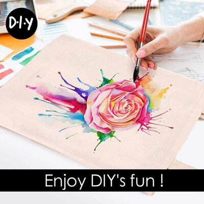 Canvas Pencil Pouch Tote Bags Set, Craft Blank Makeup Ba