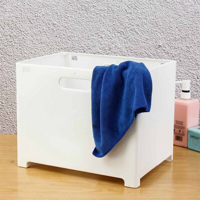 Wall Mounted Laundry Basket Folding Plastic Dirty Clothes S