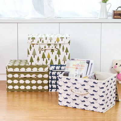 Foldable Storage Box Clothing Storage Organizer Thickened wi