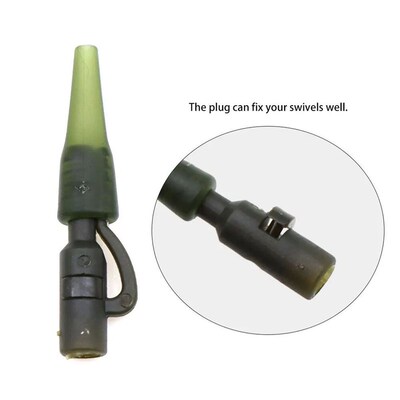 10pcs Carp Fishing Accessories Safty Lead Clip Tail Rubber F