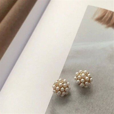 10PCS Beautiful Pearl Buttons 11.5mm Round Zinc Alloy