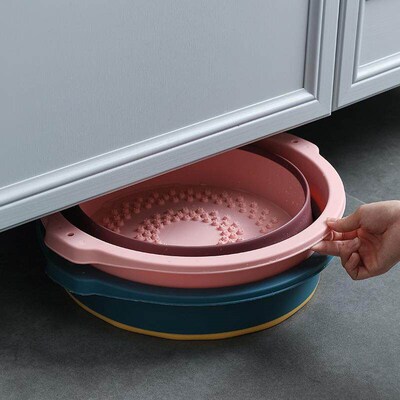 Portable Foldable Foot Bath Tub for Home Use, Made of Silico