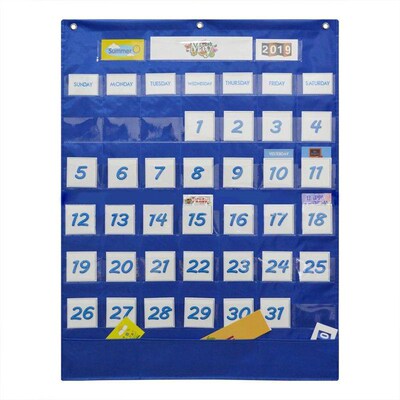 School Classroom Calendar Pocket Chart Wall Calendar & Weath