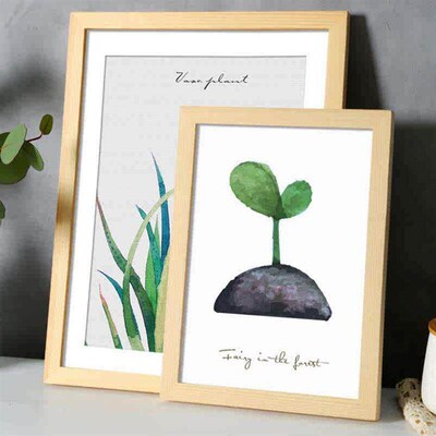 Nordic simple wooden photo frame square picture frames 相框