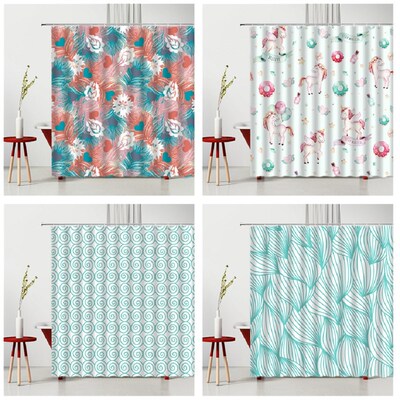 Printed Shower Curtain Bathroom Accessories Shower Anti mol