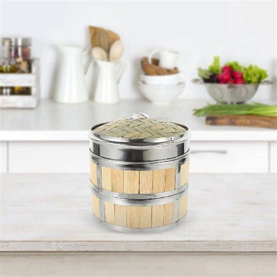 Bamboo Steamer Basket Chinese Dim Sum Dumpling Baskets Buns