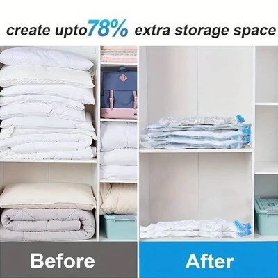 Vacuum Storage Bags More Space Save Compression Travel Seal