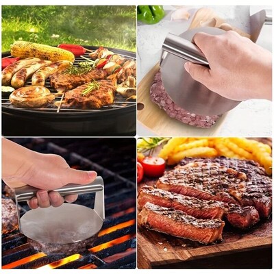 Hamburger Meat Press 430 Stainless Steel Non-Stick WMeat Bur