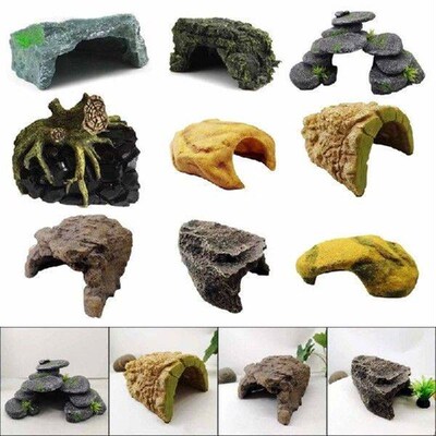Fishtanks Resin Decoration Aquariums Rock Stone Cave