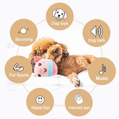 Electronic Pet Dog Toy Ball Pet Bouncing Jump Balls Talking