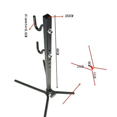Tree Shape Bicycle Rack Metal Adjustable Hook Freestanding M