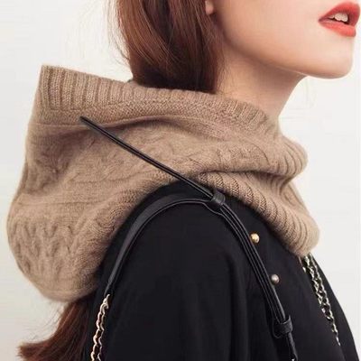 【好物推荐】秋冬男女针织包头帽子护颈椎围脖DY2099