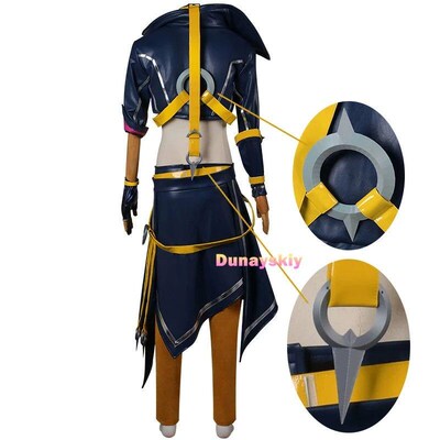Game LOL Heartsteel Cosplay Kayn Costume Eyepatch Wig