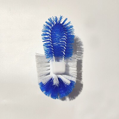 Toilet brush with double replaceable brush heads