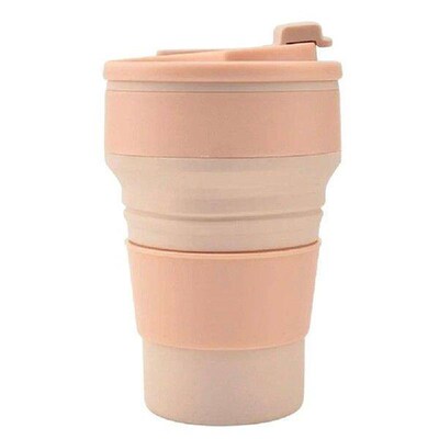 350/500mL Silicone Collapsible Coffee Cup With Straw