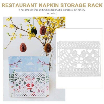 Napkin Holder Iron Storage Shelf Desktop Tissue Home Rack