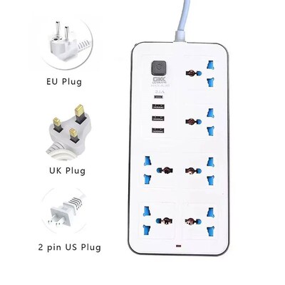 Power Multi Tap Universal Plug EU US  Outlet Power Strip wit