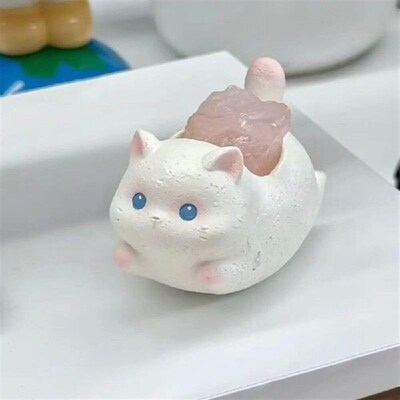 Desktop Micro Landscape Resin Cat Swinging Ornament Cute