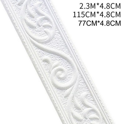 3d Foam Wall Stickers Self Adhesive Waterproof Baseboard Wal