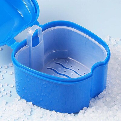False Teeth Case Dental Retainer Denture Bath Box Mouth Guar