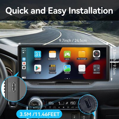 Universal Portable Carplay for Car Screen, Wireless Carplay