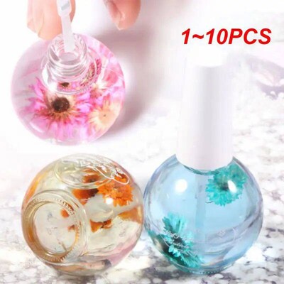 1~10PCS Bottle 15ml Nail Cuticle Oil Dried Flowers Softener