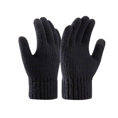 Mens touchscreen gloves cycling thick knitted gloves